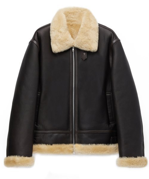 Oversized real mouton jacket (brown) | KRAZZY